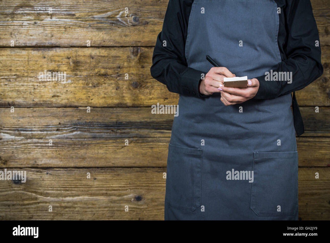 waitress taking order, border background Stock Photo - Alamy