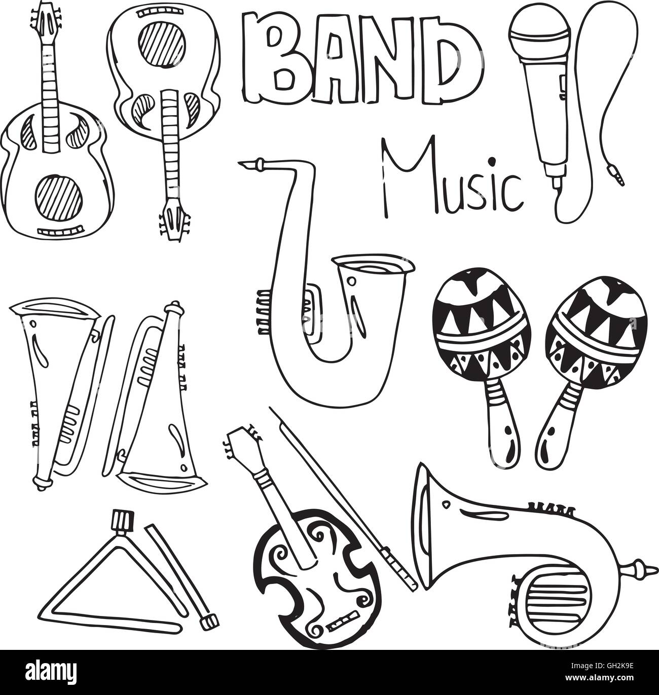 Doodle of music element vector Stock Vector Image & Art - Alamy