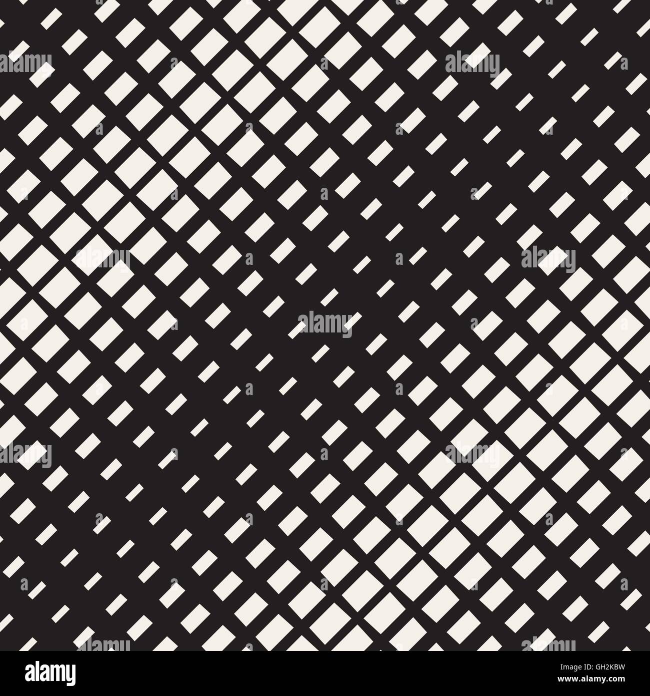 Vector Seamless Black And White Diagonal Halftone Rectangles Pattern Stock Vector Image & Art ...