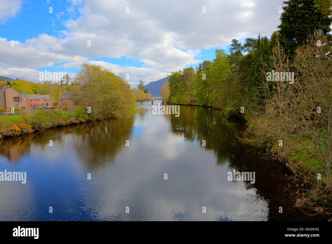 River Oich Fort Augustus Scotland UK Scottish Highlands popular tourist ...