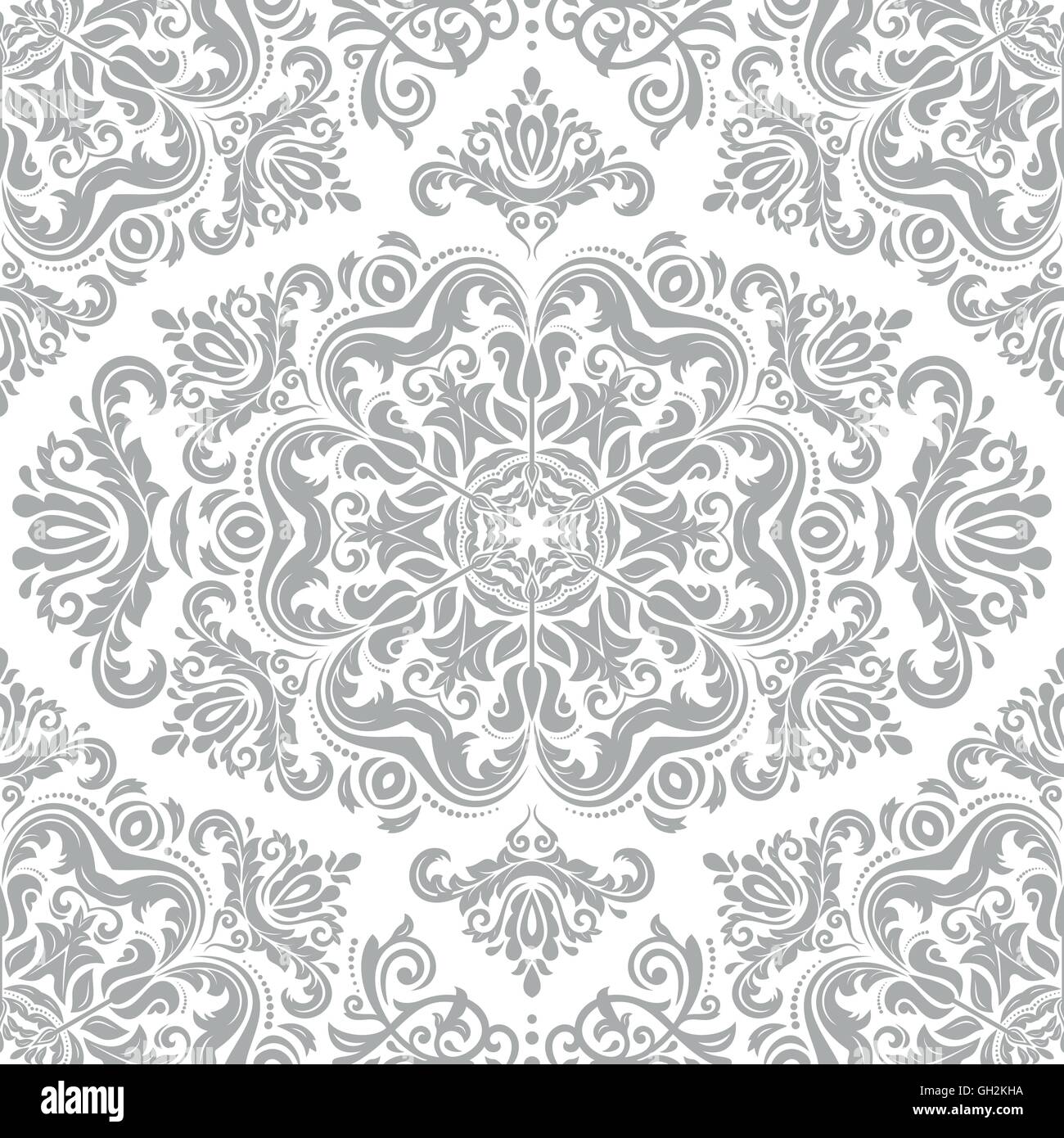 Seamless Vector Damask Pattern Stock Vector Image & Art - Alamy