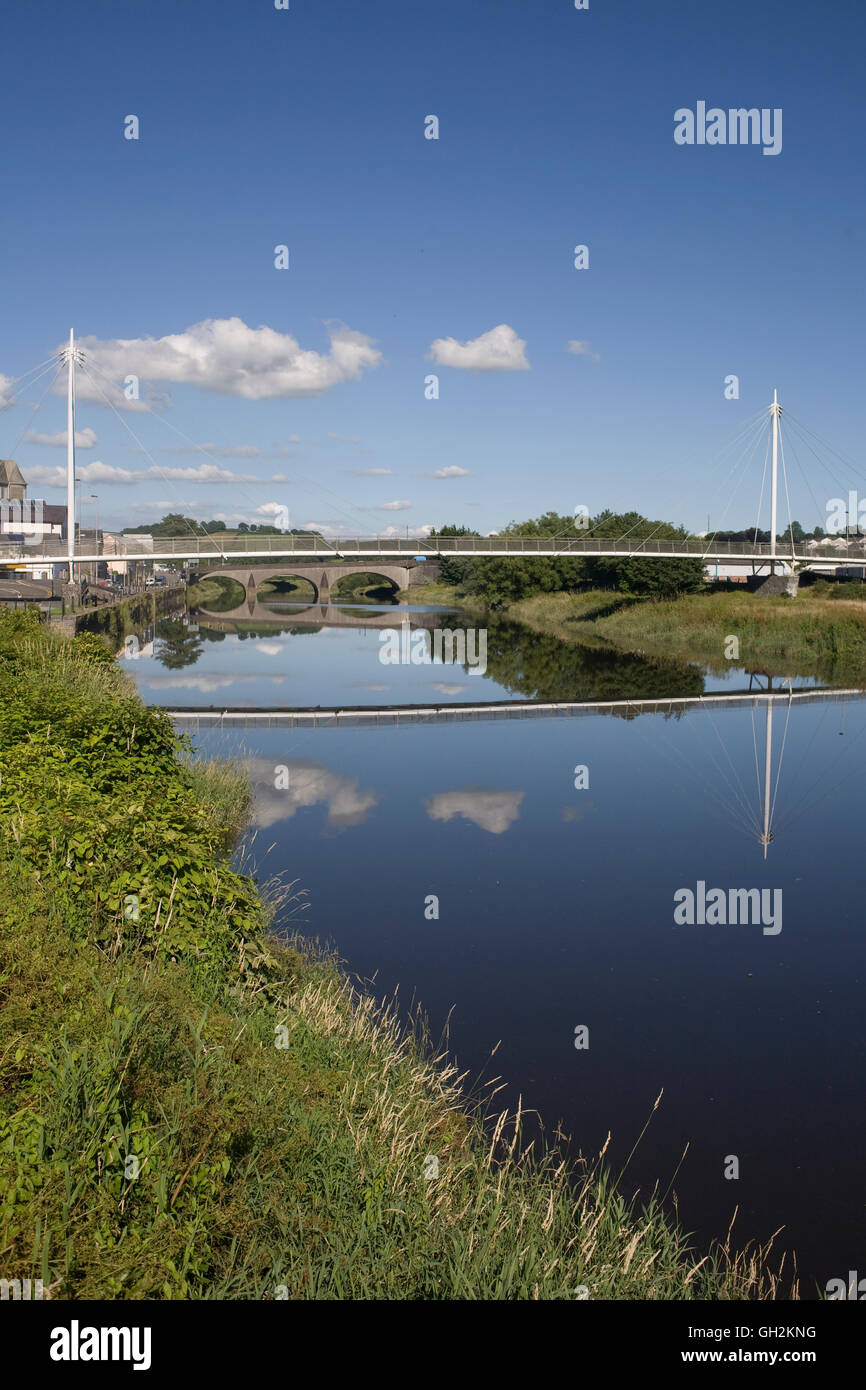 A footbridge over river towy hi-res stock photography and images - Alamy
