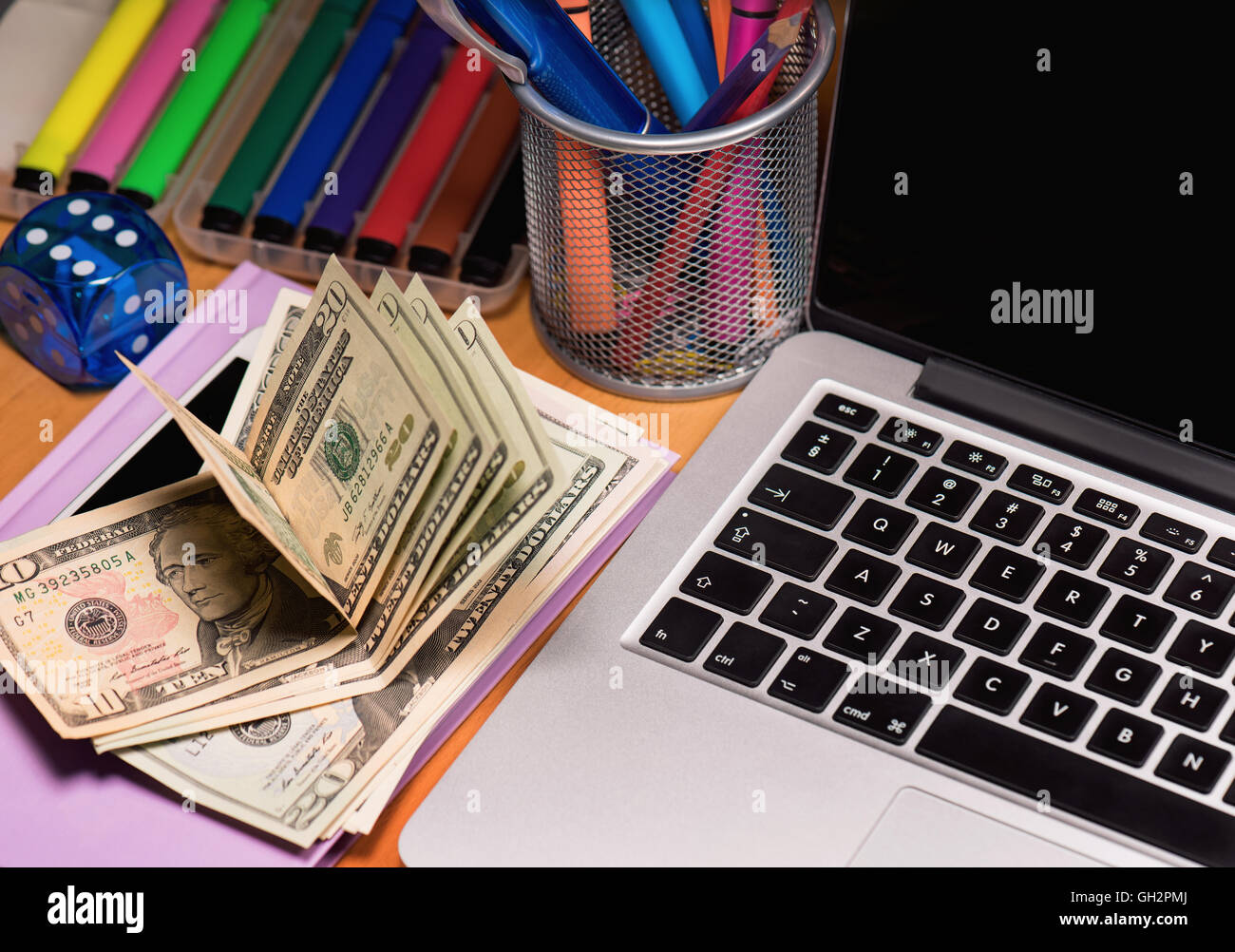 Money and electronic devices Stock Photo - Alamy