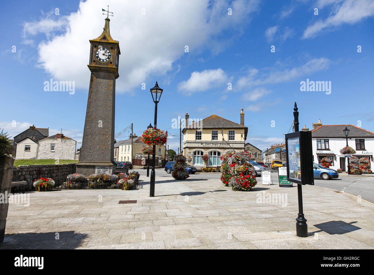 Bank Square, the clock tower and the Town Hall or Town Council ...