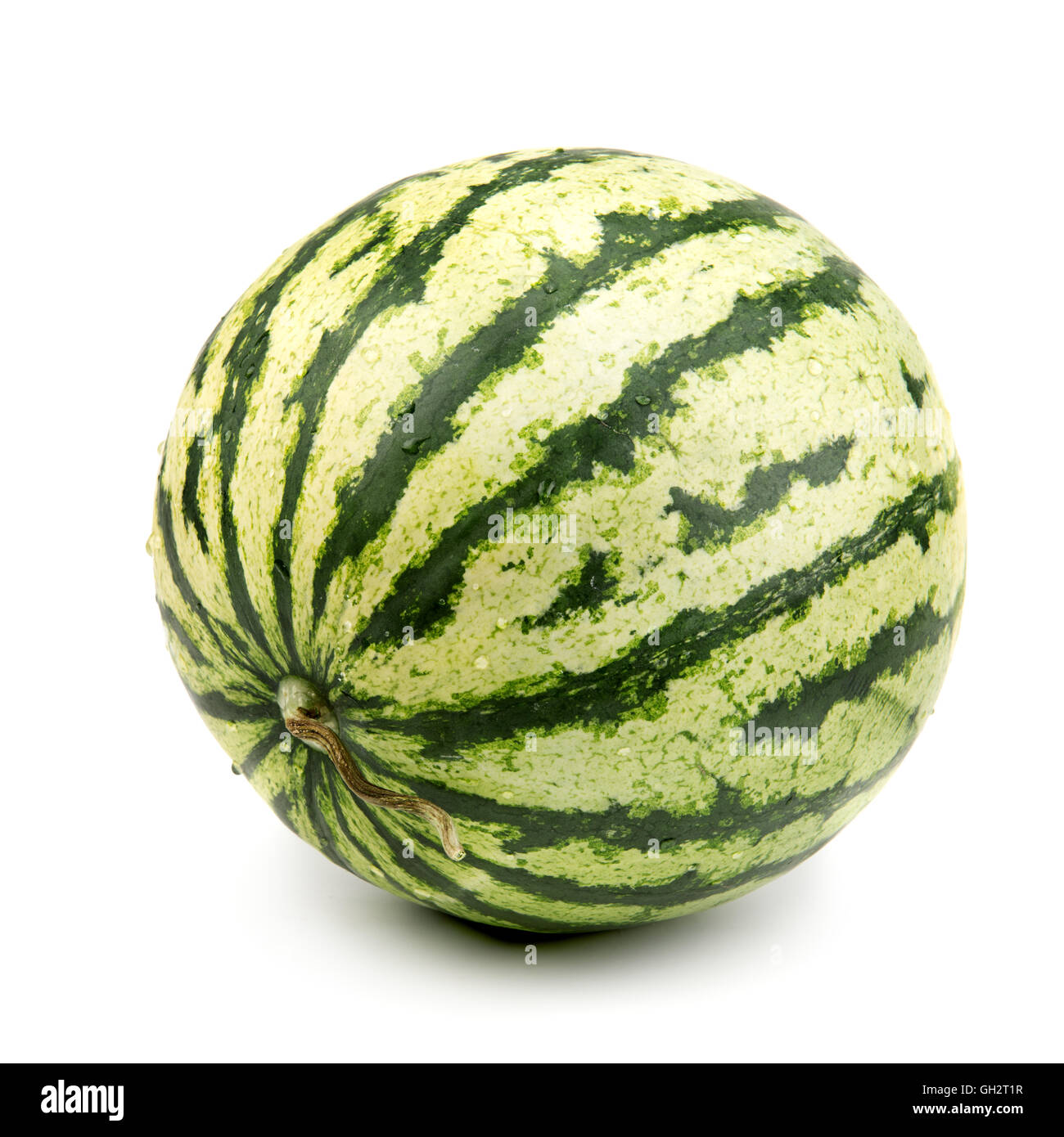 striped watermelon isolated on white background Stock Photo - Alamy