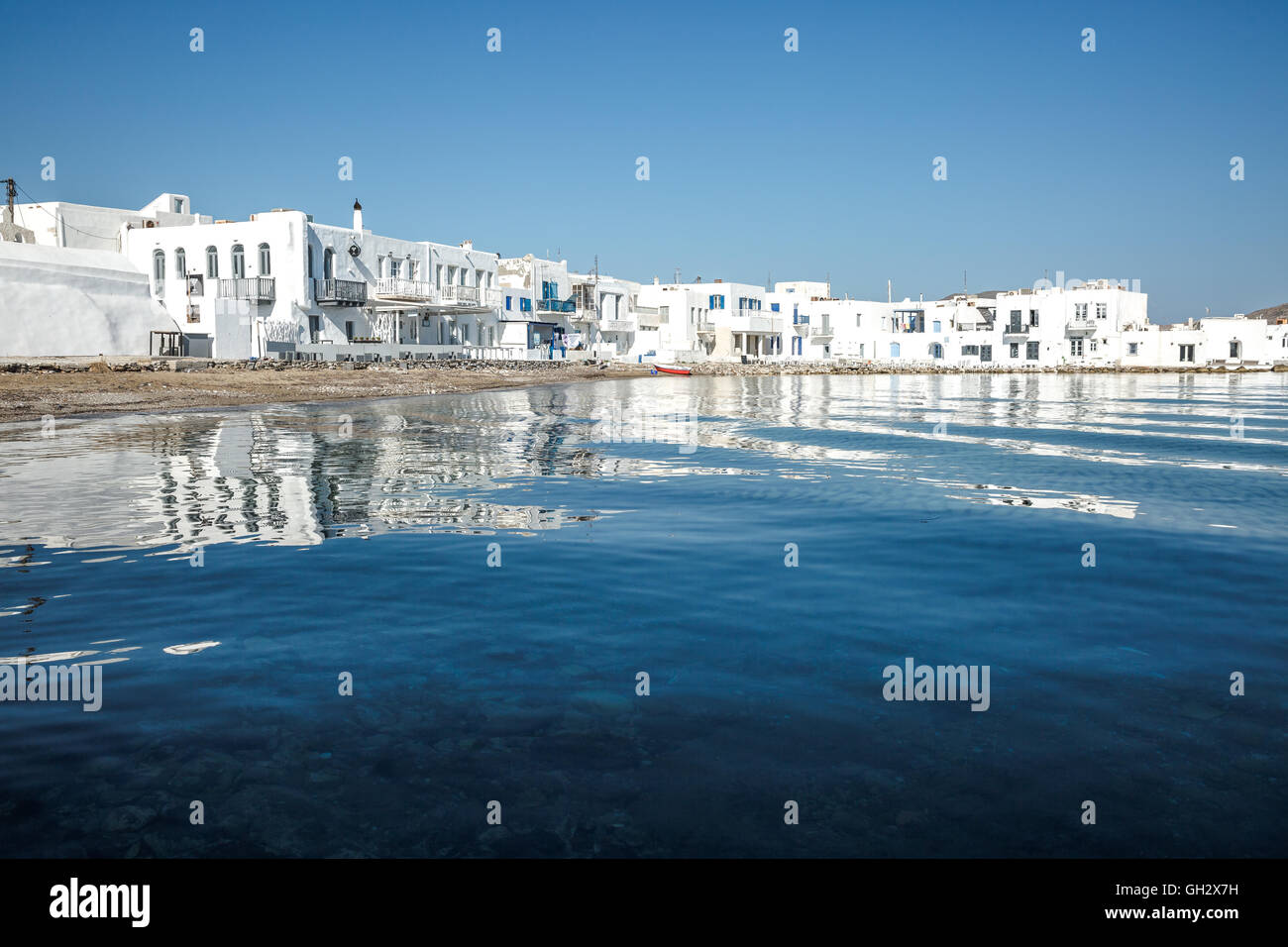 The village of Naoussa in the Paros island, Greece Stock Photo - Alamy