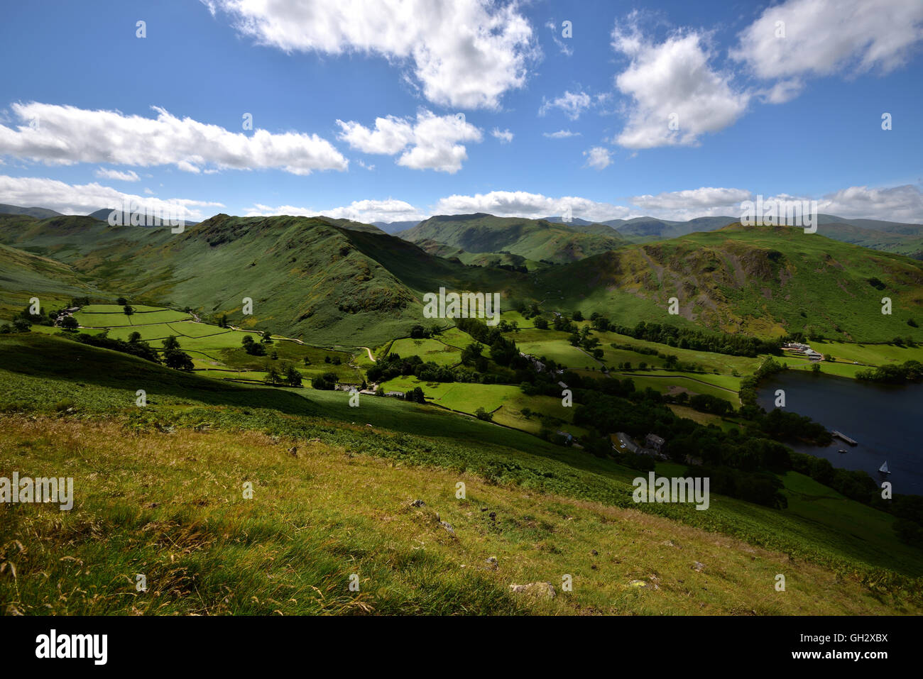 Sunlight on Martindale, Lake District, England Stock Photo - Alamy