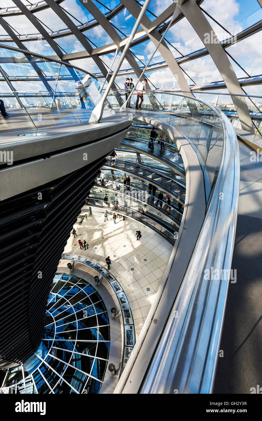 Reichstag glass dome building interior. Berlin. Germany Stock Photo - Alamy