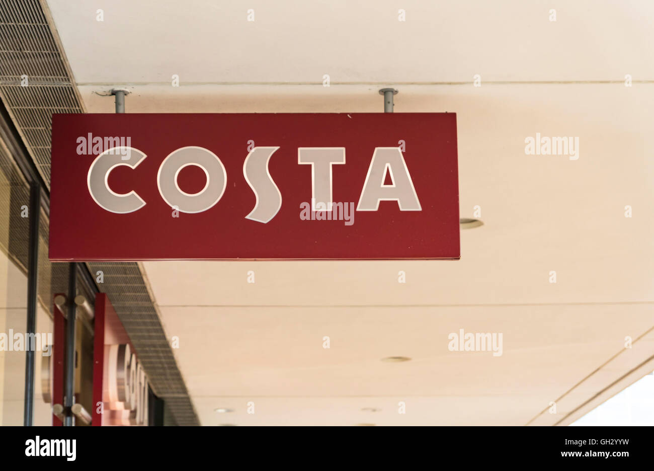 Costa coffee shop sign Stock Photo - Alamy