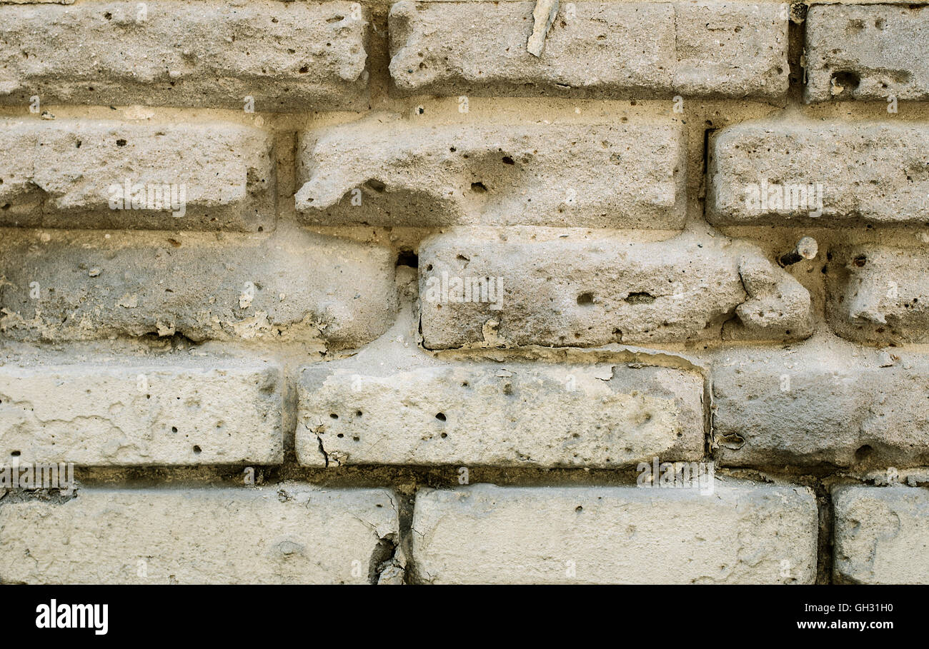 An old brick wall with signs of aging Stock Photo - Alamy