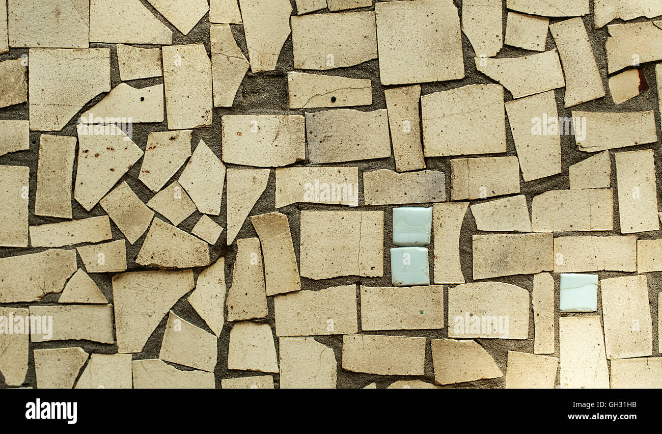 The vintage ceramic tiles wall decoration Stock Photo - Alamy