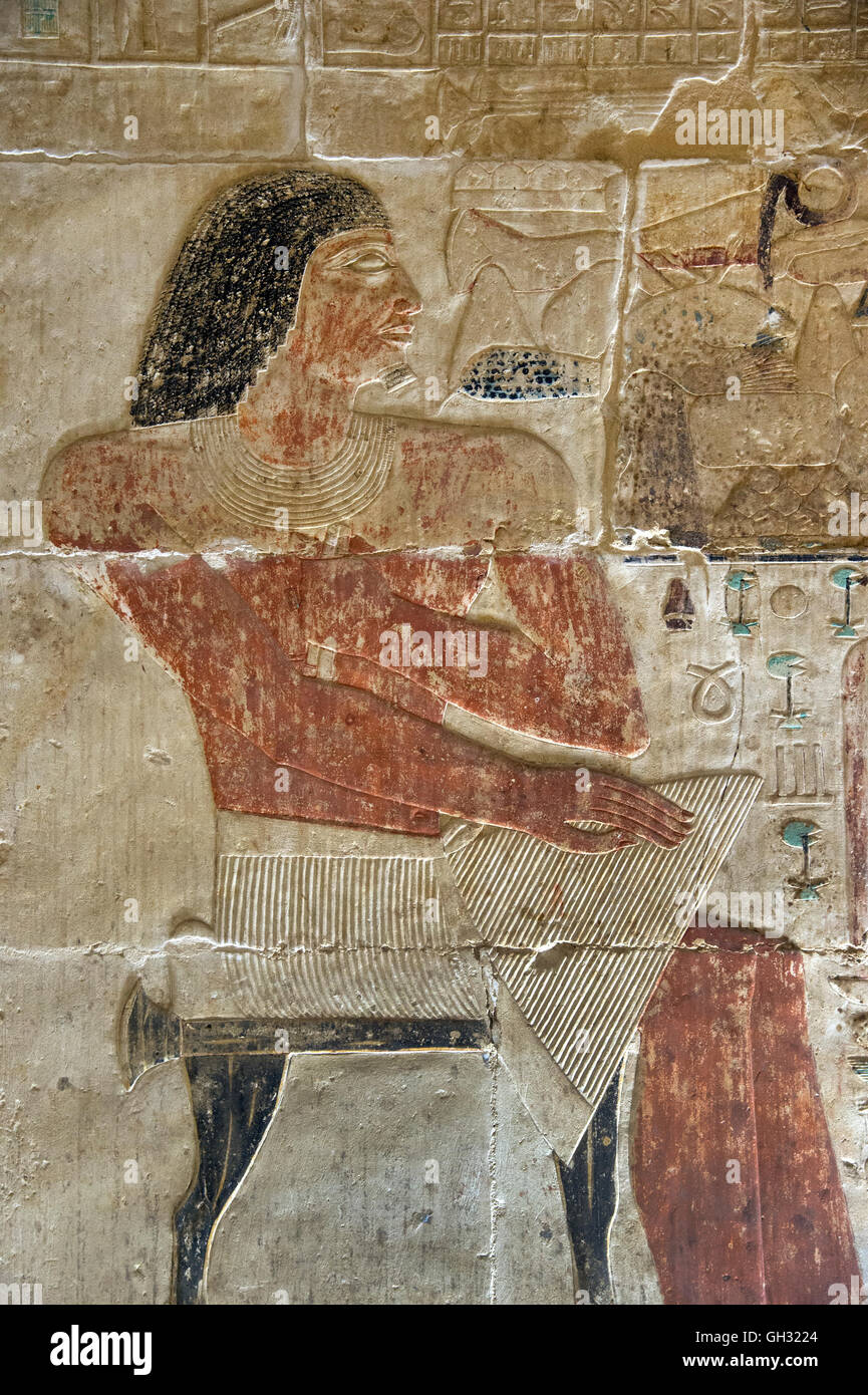 Egypt, Saqqara, mastaba of Ni-Ank-Khnum and Knum-Hotep: various reliefs ...