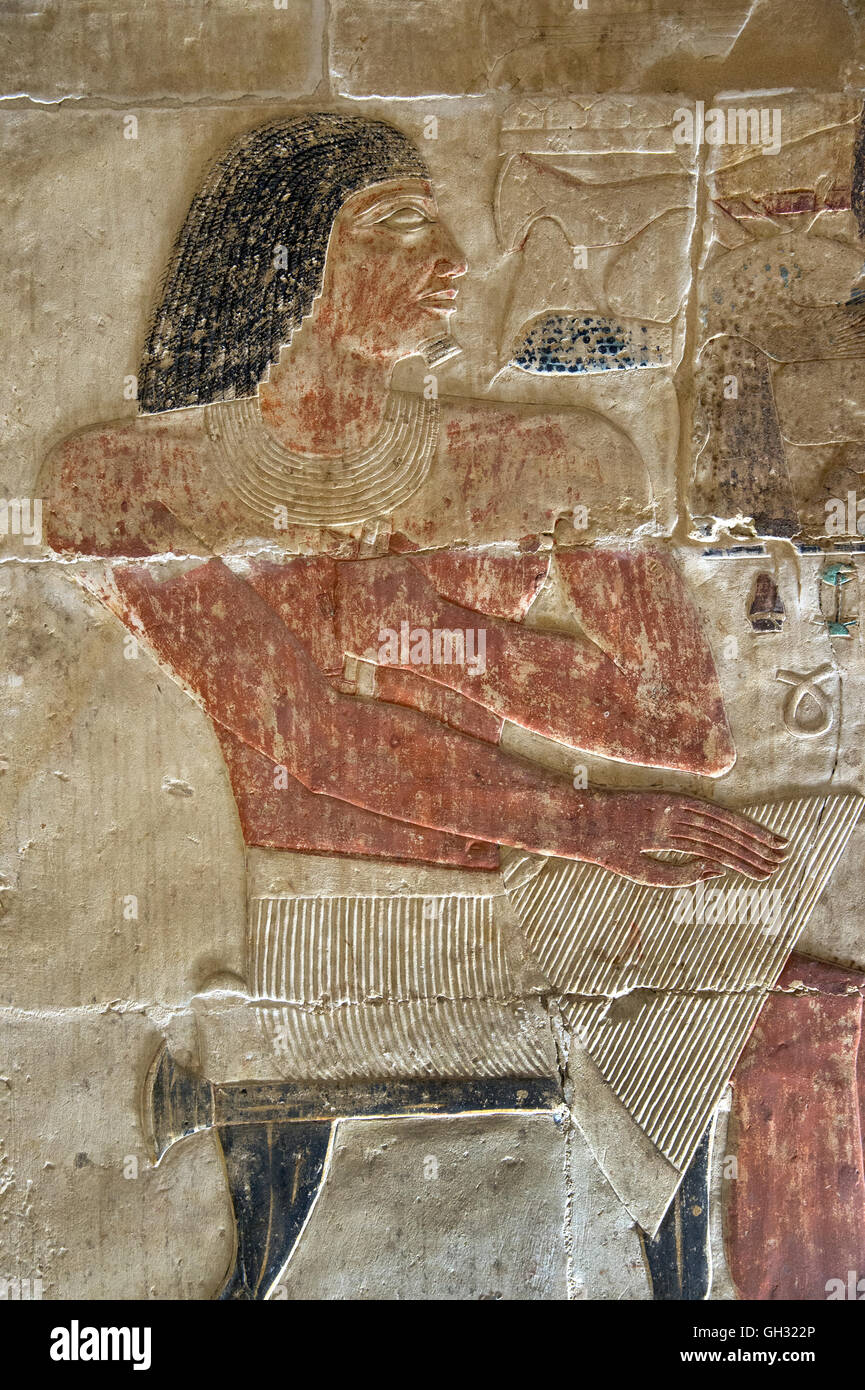 Egypt, Saqqara, mastaba of Ni-Ank-Khnum and Knum-Hotep: various reliefs ...