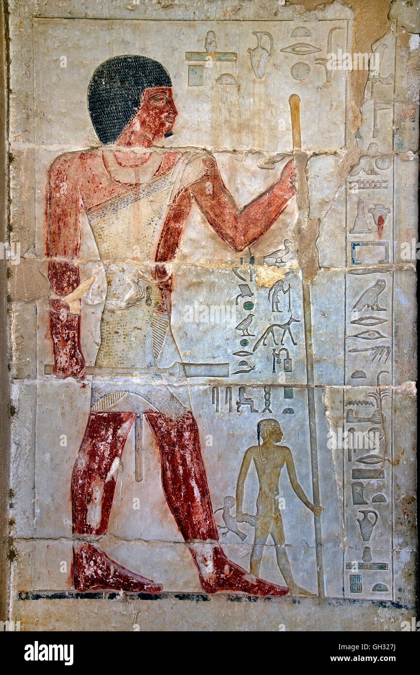 Egypt, Saqqara, mastaba of Ni-Ank-Khnum and Knum-Hotep: various reliefs ...