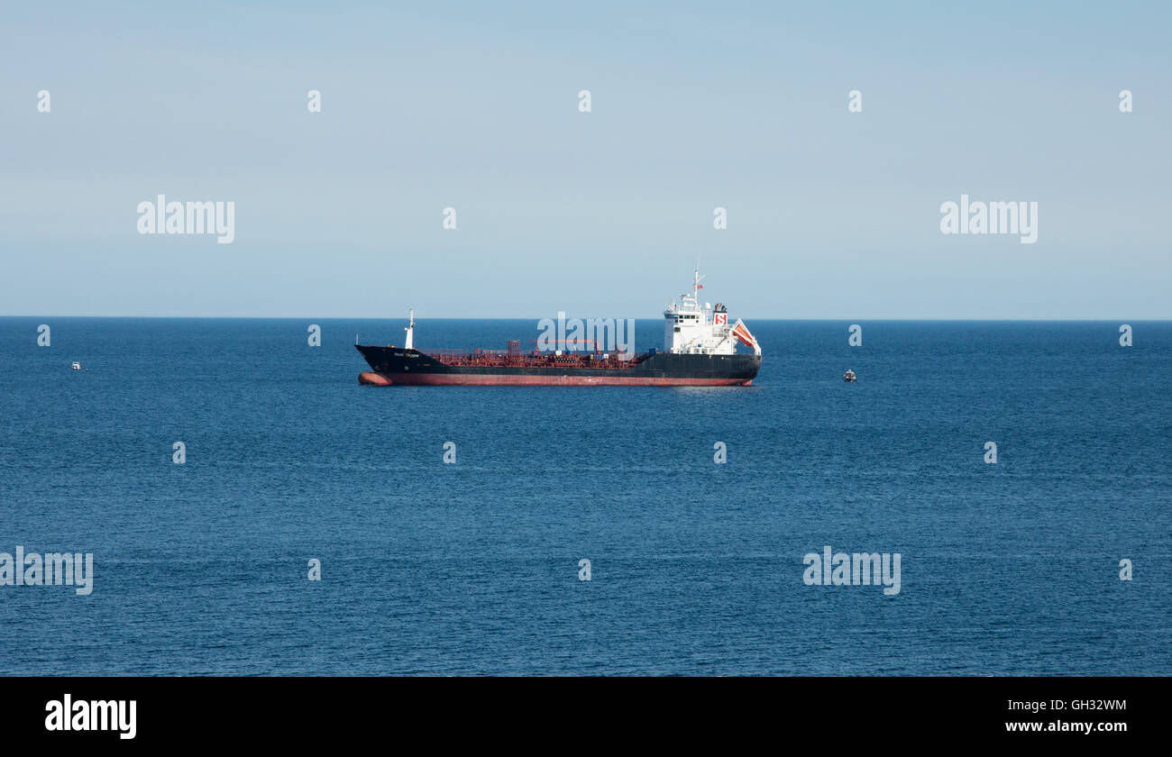 Chemical products tanker ship Stolt Dipper anchored off Douglas Isle of ...