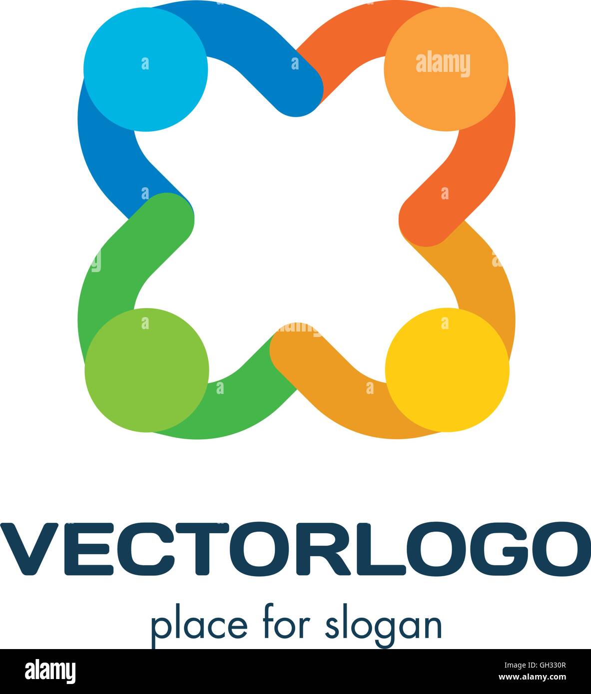 Isolated abstract colorful vector logo. Decorative element logotype ...