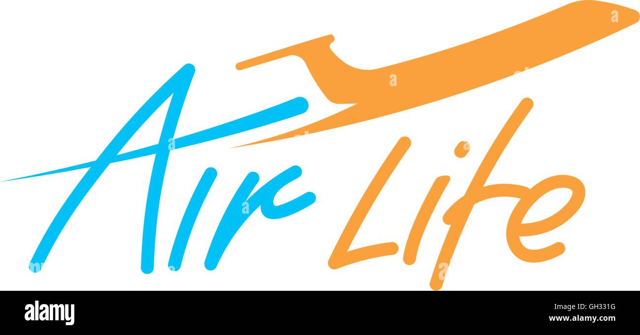 Isolated plane silhouette vector logo. Airplane side view. Transport ...