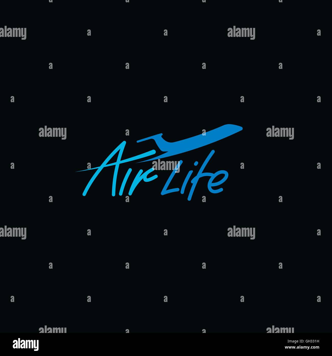 Isolated plane vector logo. Airplane side view logotype. Traveling ...