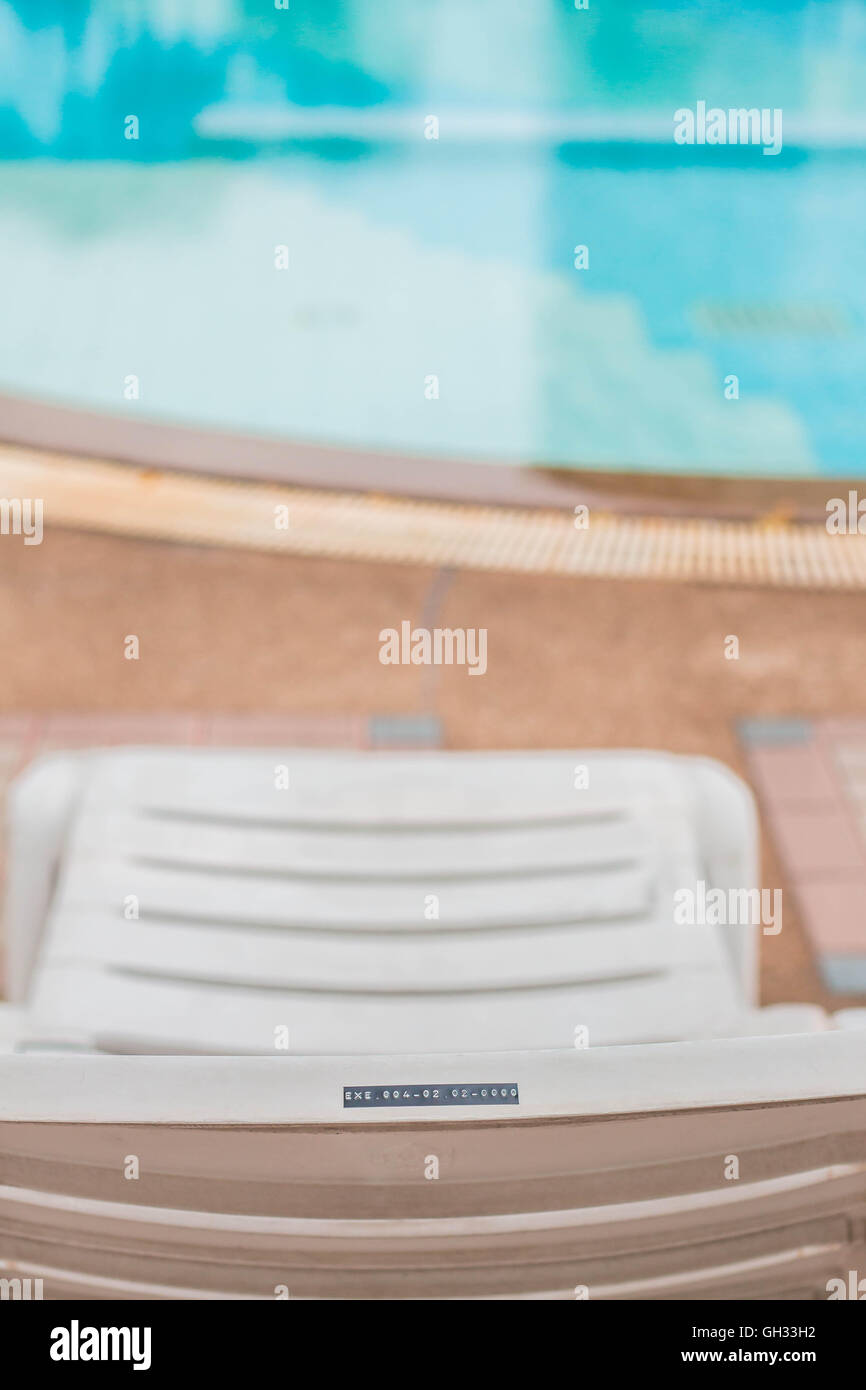 The backrest of the chairs in the pool Stock Photo - Alamy
