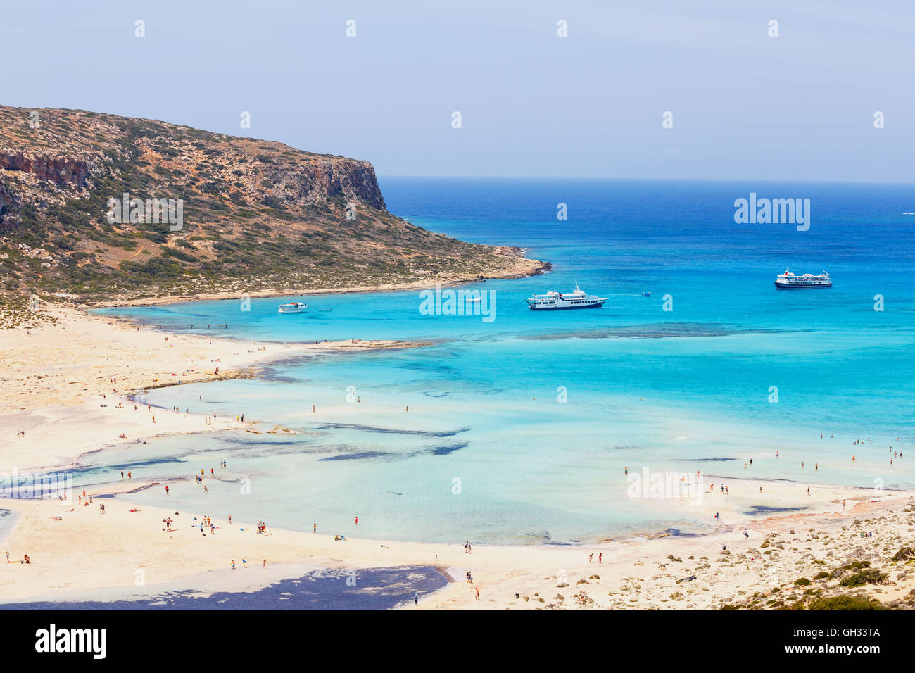 View of the beautiful beach in Balos Lagoon, Crete Stock Photo - Alamy