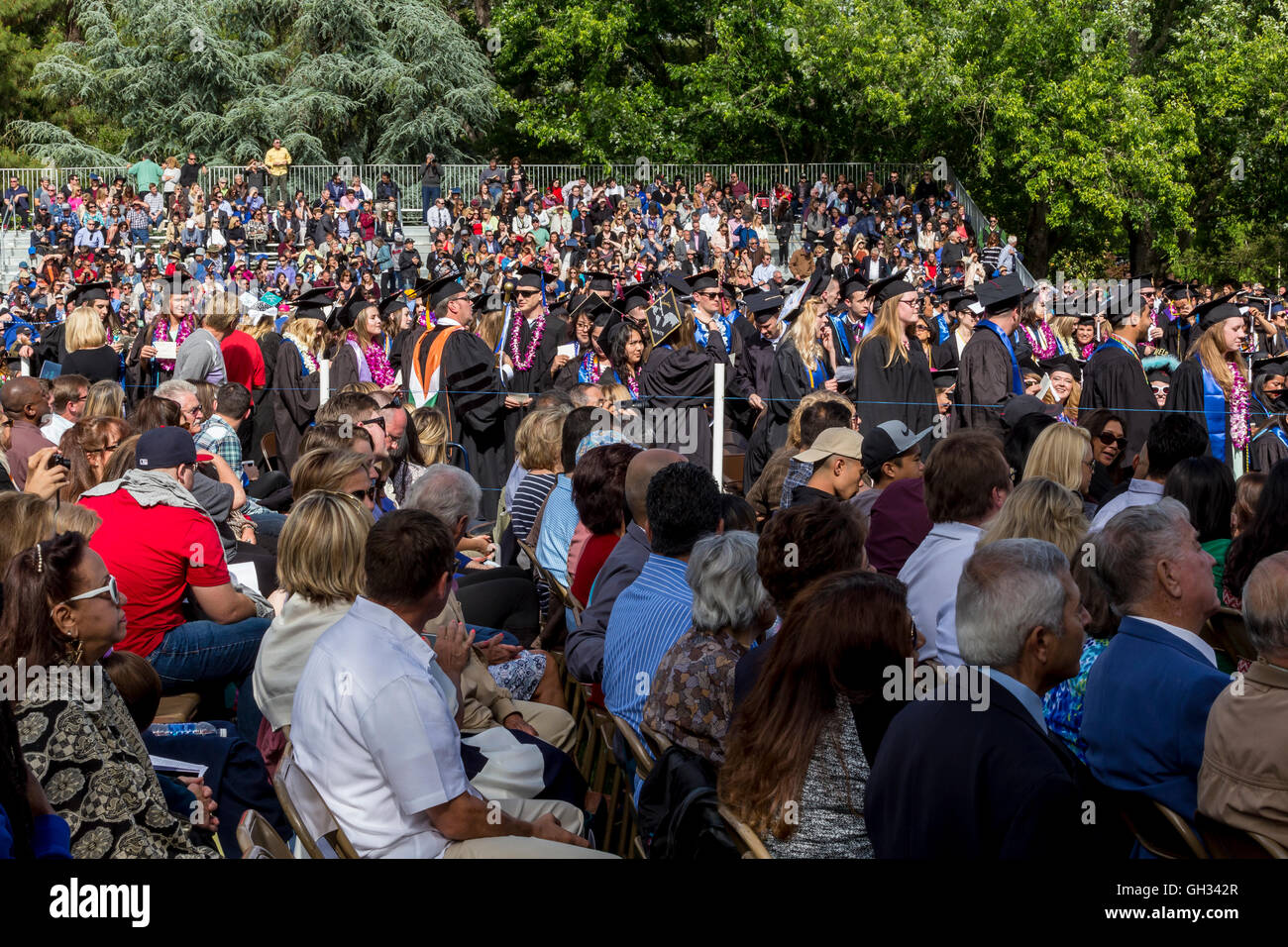 university students attending graduation ceremony at Sonoma State ...