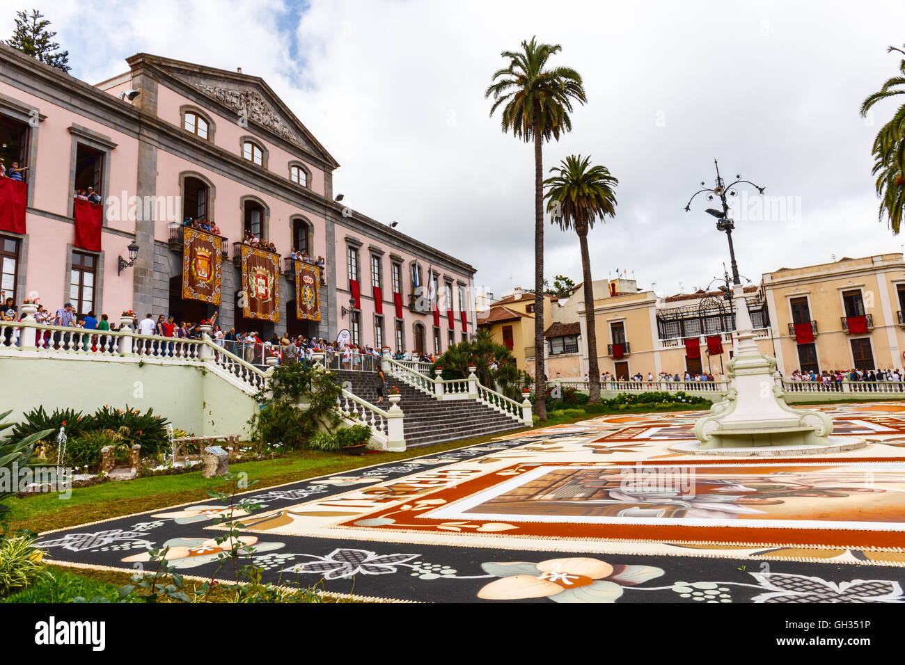 La Orotava, Tenerife, Spain - June 11, 2015: The celebration of Corpus ...