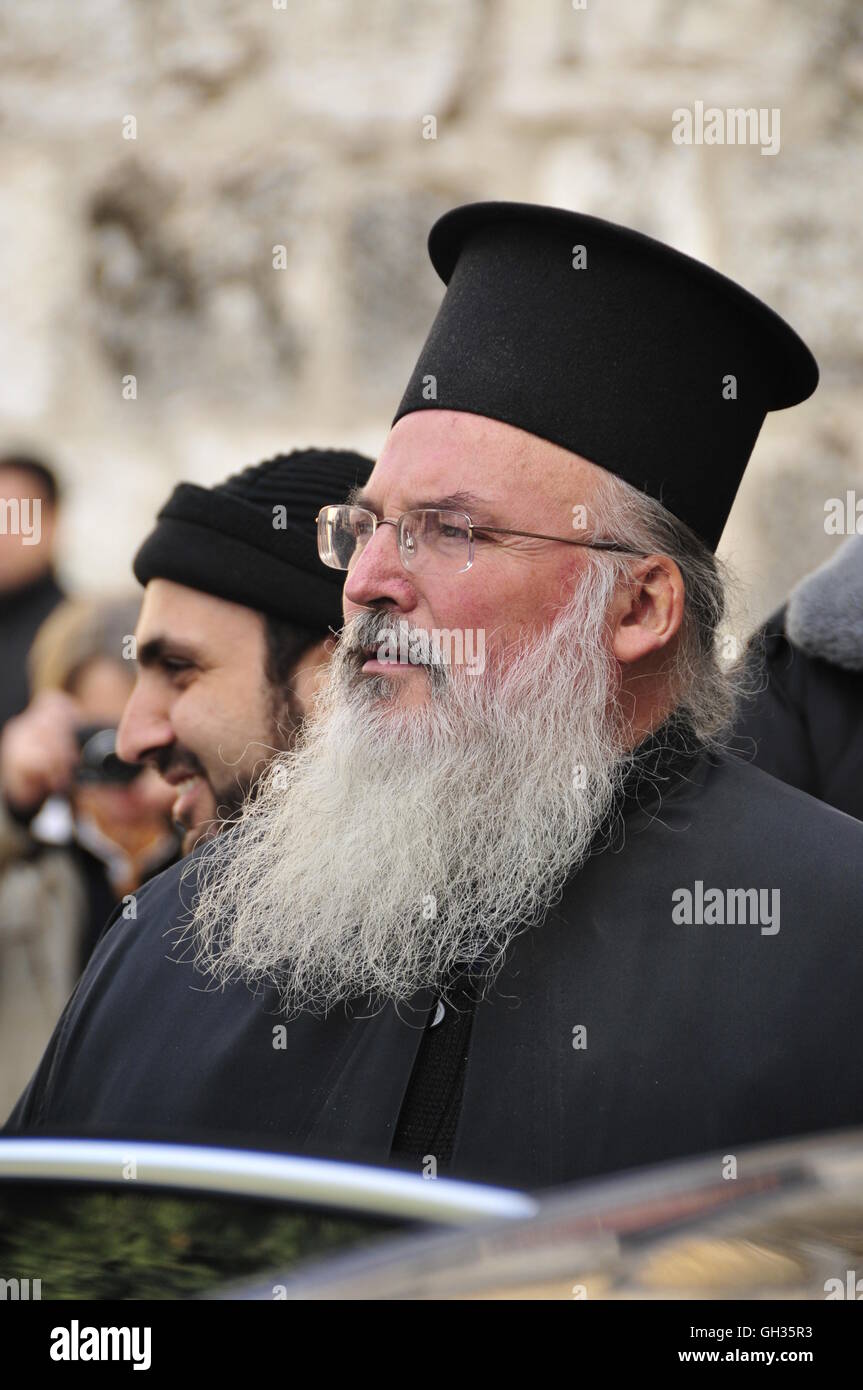 geography / travel, Israel, monk in front of the Church of the Nativity ...
