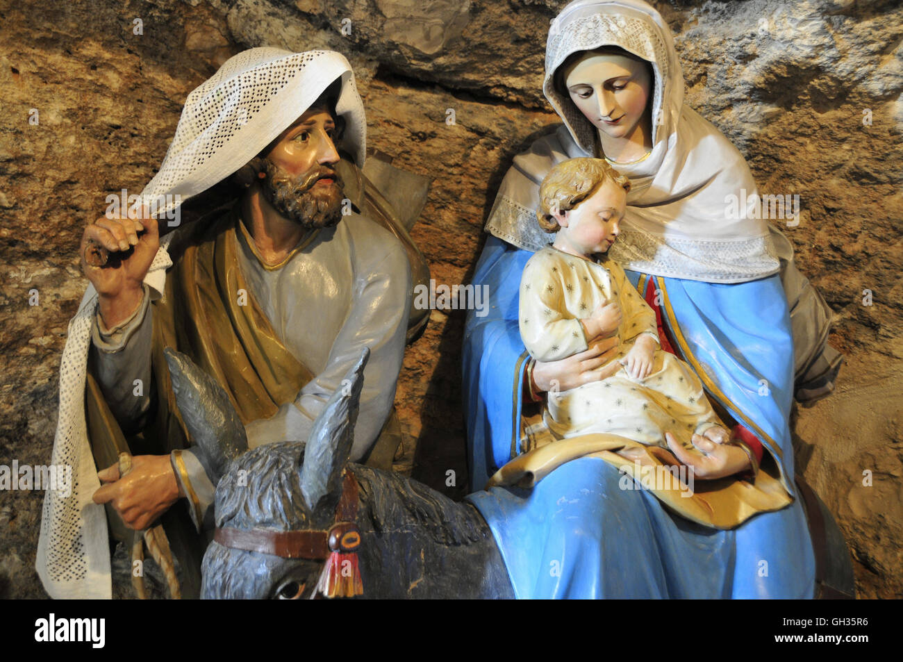 geography / travel, Israel, image Mary with Joseph and the young Jesus ...