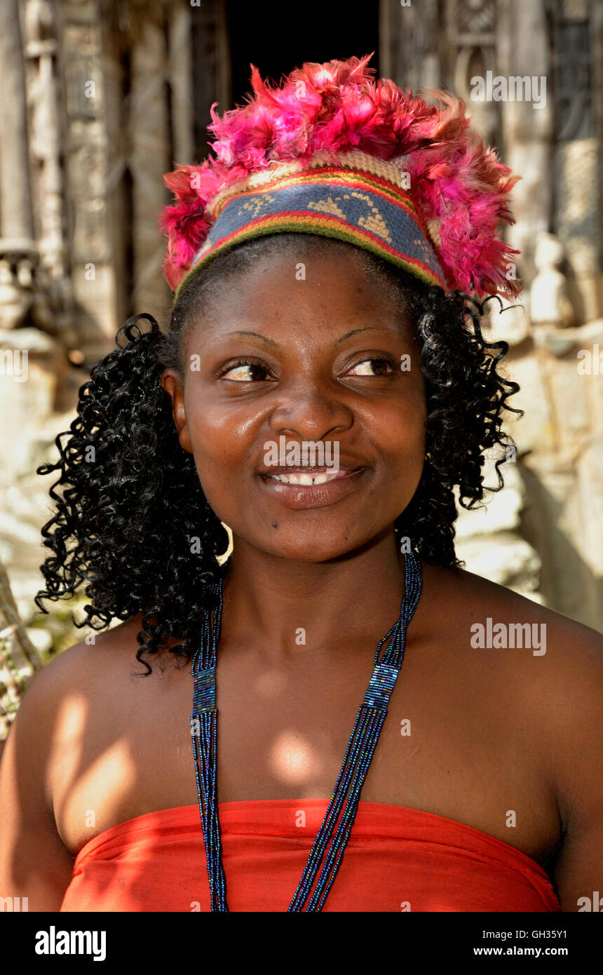 geography / travel, Cameroon, one of the women of king Fon Abumby II in ...