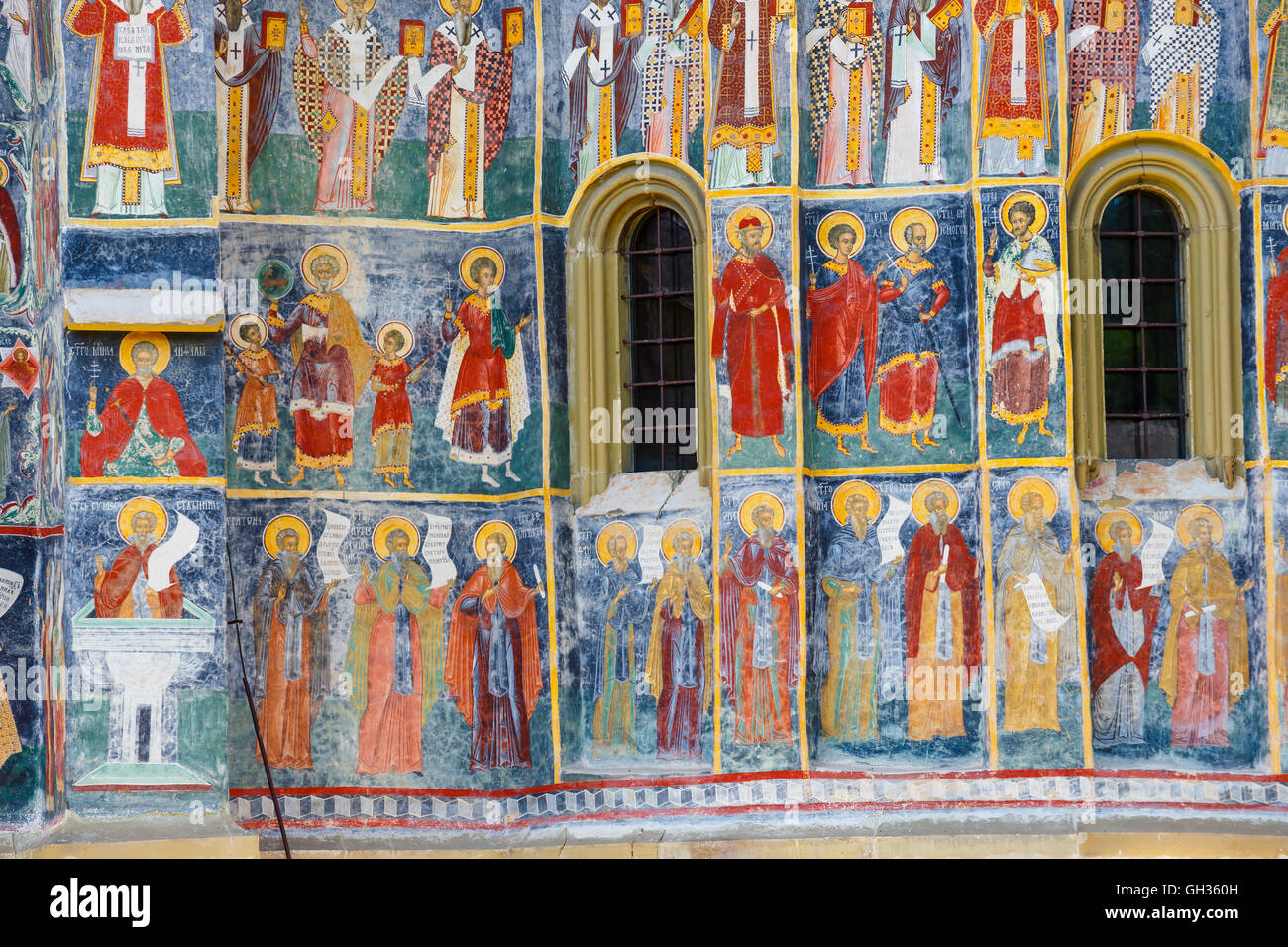 Sucevita, Romania, July 06, 2015: Sucevita Monastery, one of the famous ...