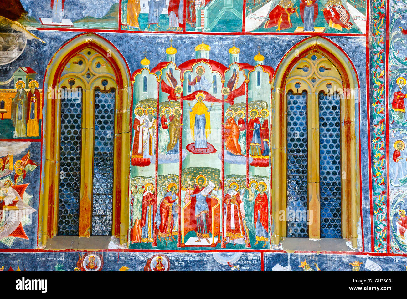 Sucevita, Romania, July 06, 2015: Sucevita Monastery, one of the famous ...