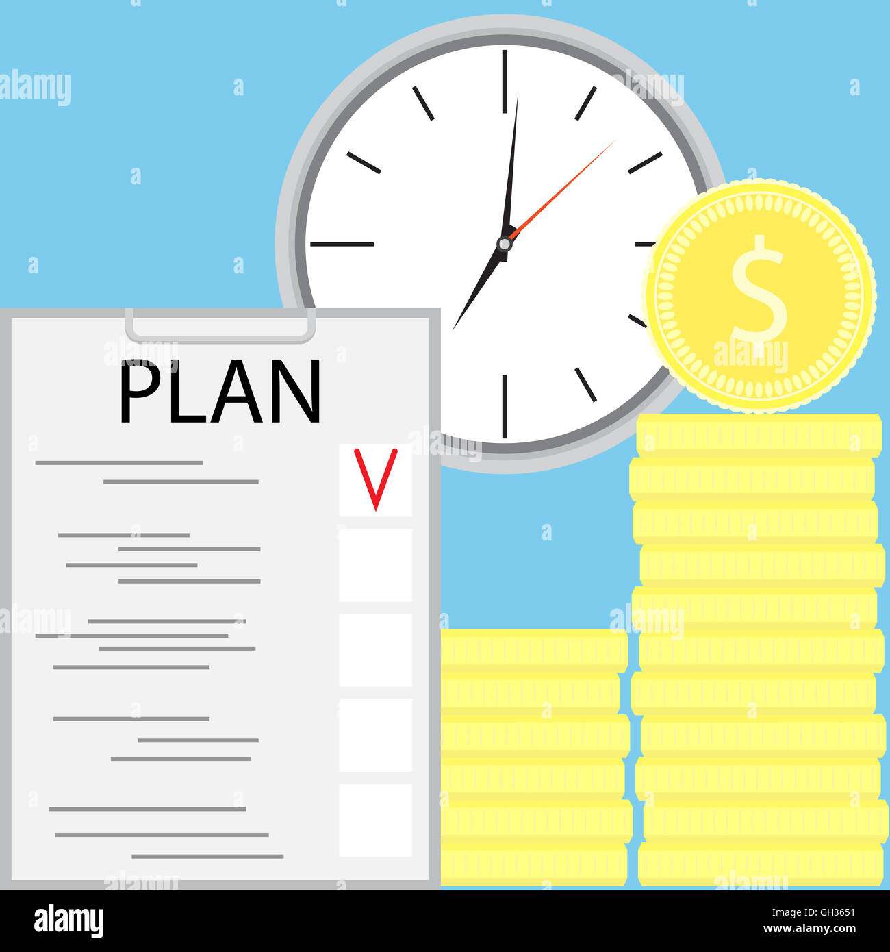 Planning earning money. Make money and earning potential, vector ...