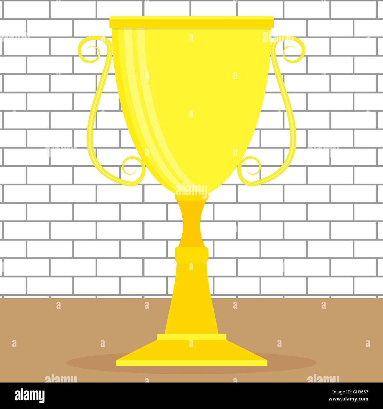 Golden cup or goblet. Bowl and gold goblet, medieval goblet trophy ...