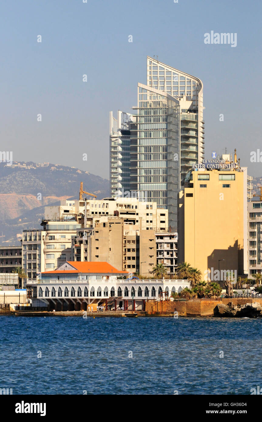 geography / travel, Lebanon, skyline of Beirut of the Corniche from ...