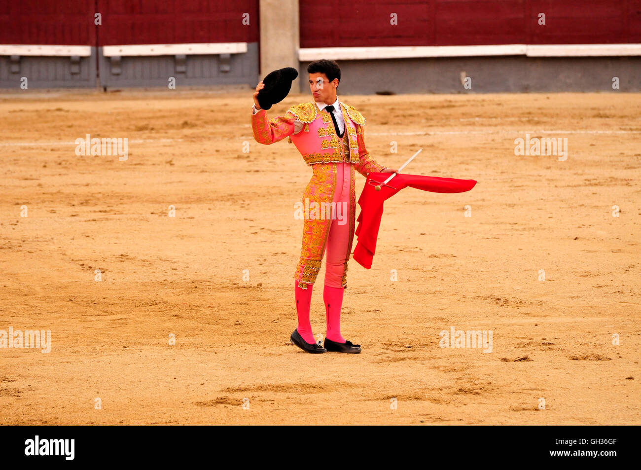 geography / travel, Spain, matador, matador, with scarlet-red sheet ...