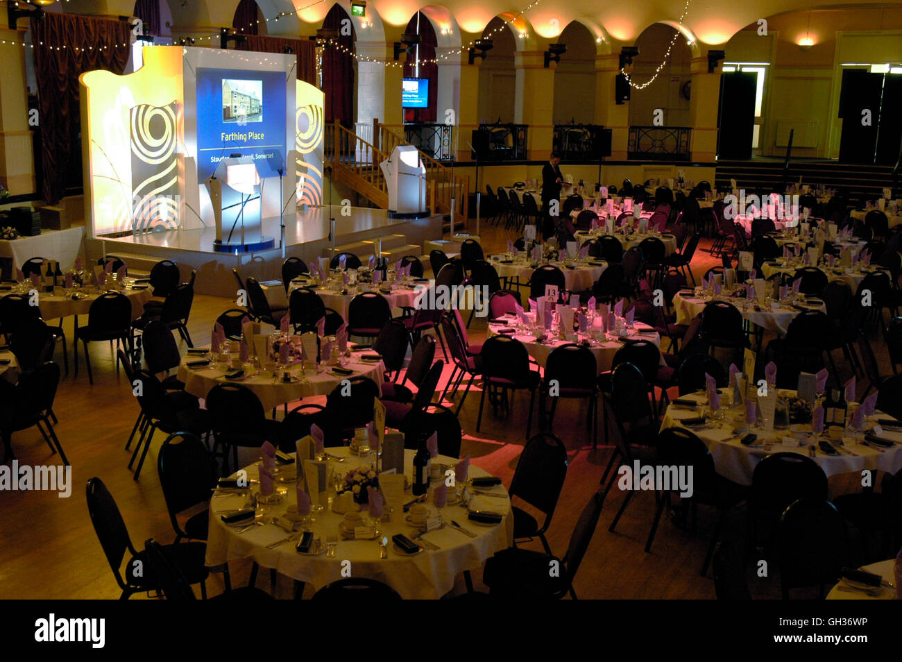 Function Room set up for an Awards Presentation Lunch Stock Photo - Alamy