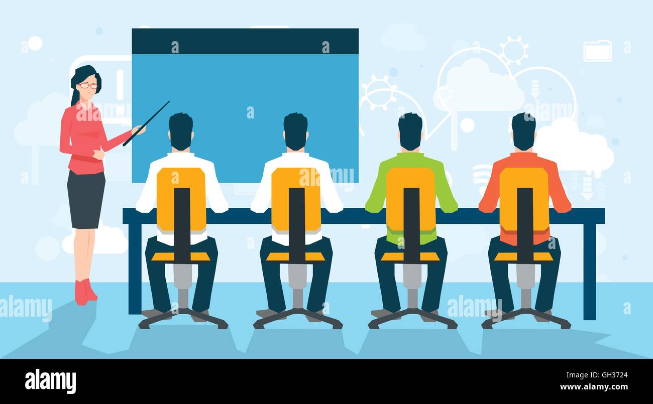 Businesswoman People Group Conference Meeting University Professor ...