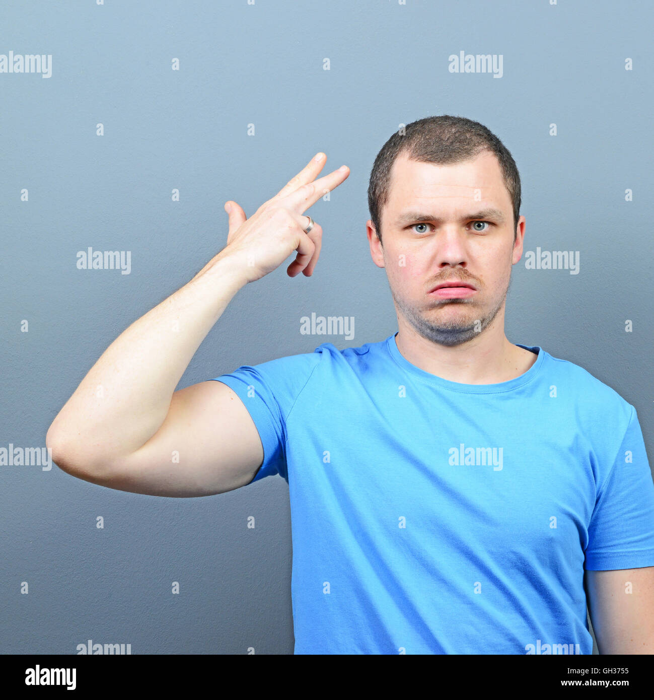 Making shooting gesture hi-res stock photography and images - Alamy