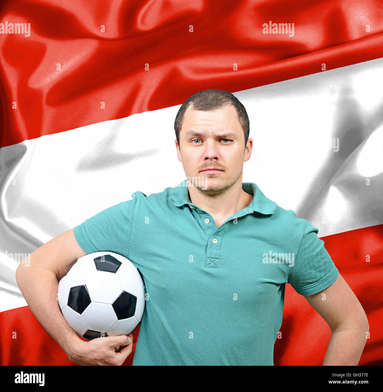 Proud football fan of Austria Stock Photo - Alamy