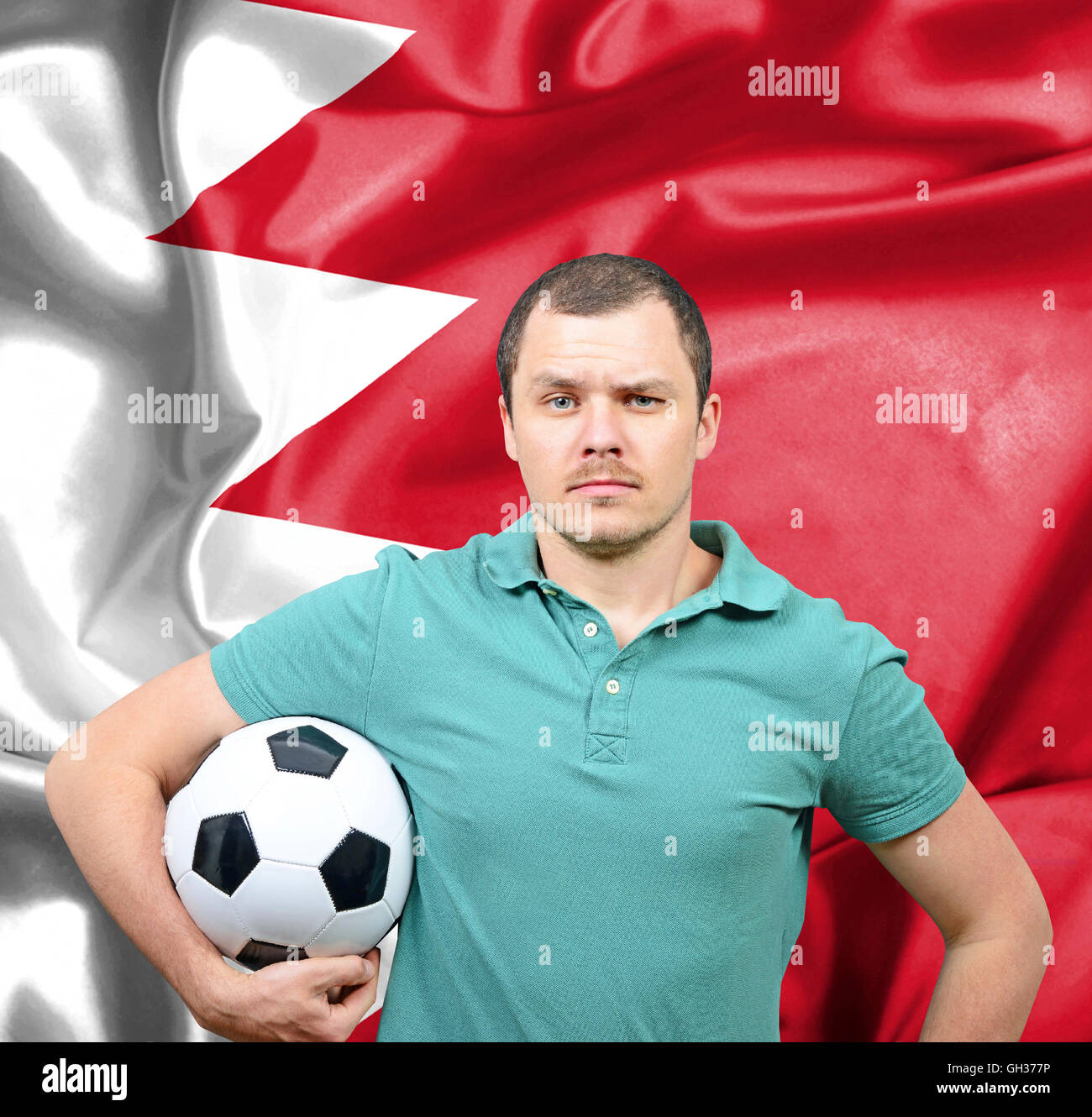 Proud football fan of Bahrain Stock Photo - Alamy