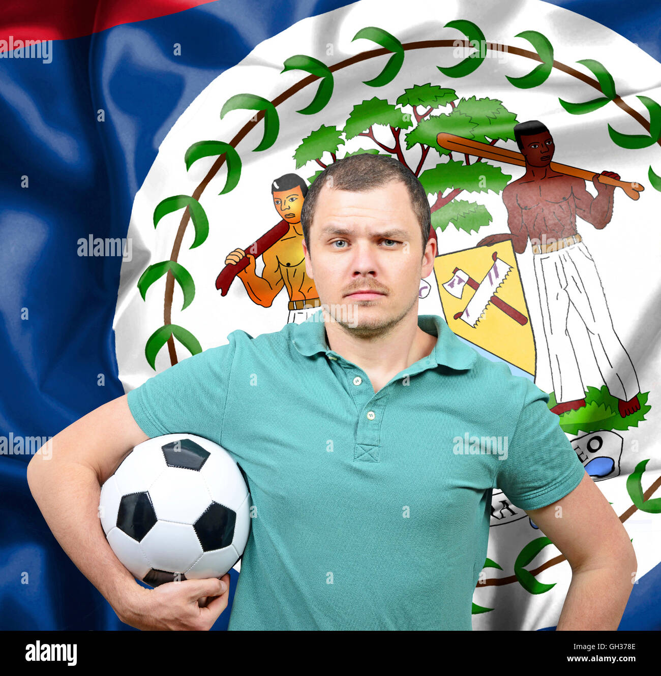 Flag of belize waving hi-res stock photography and images - Alamy