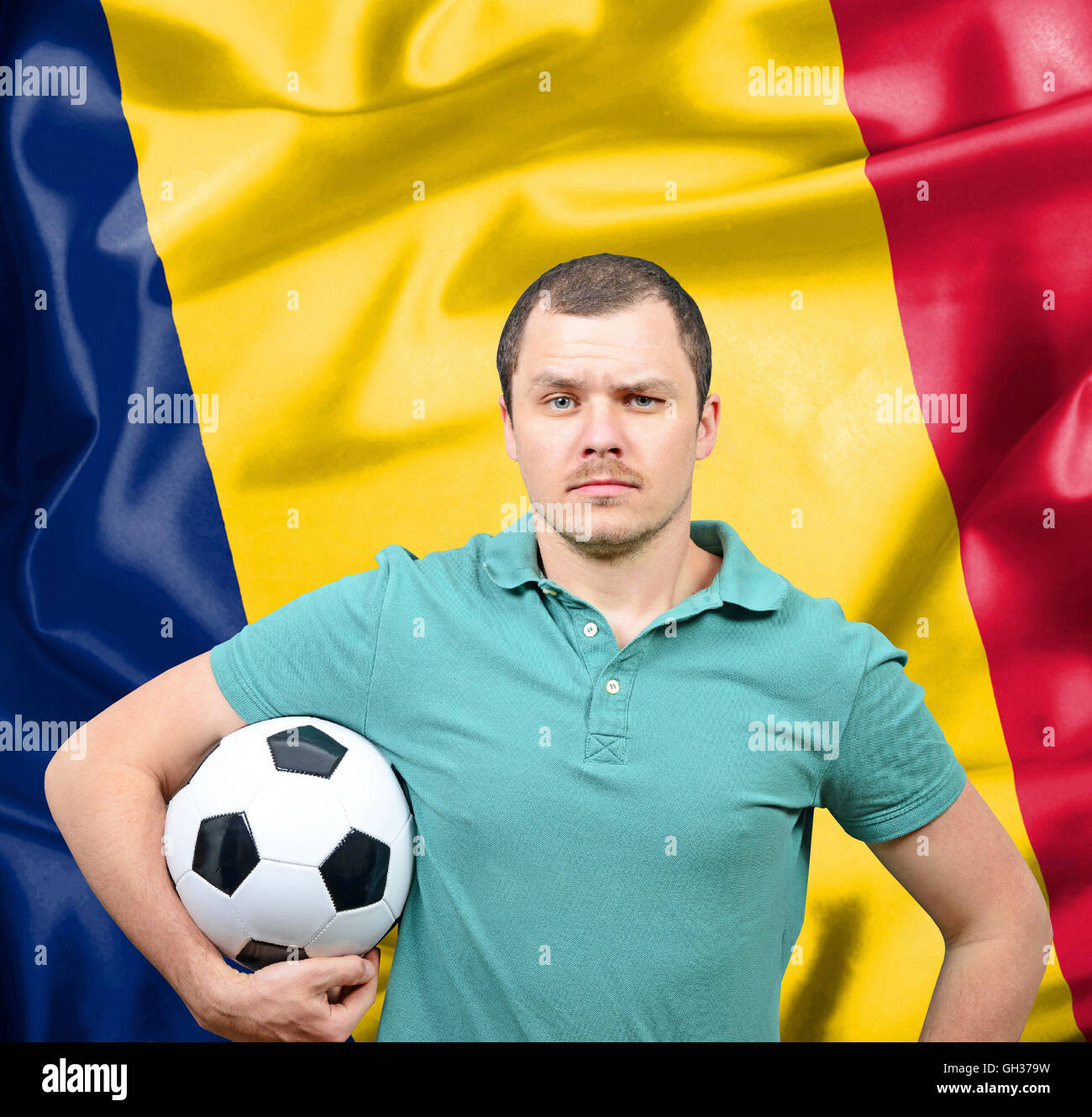Proud football fan of Chad Stock Photo - Alamy