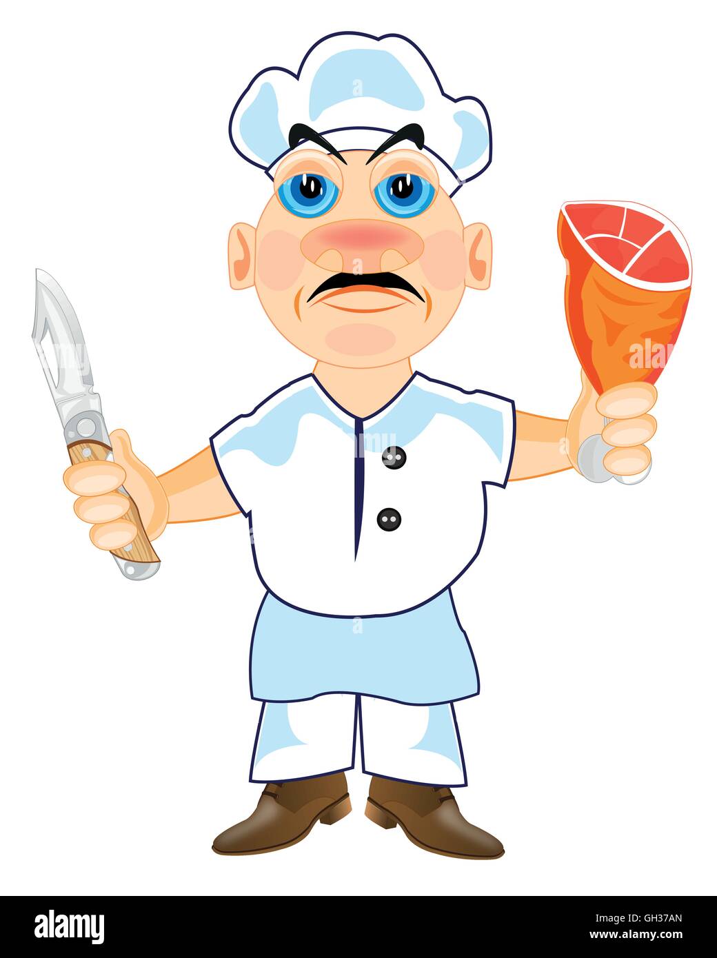 Cartoon of the cook on white background is insulated Stock Vector Image ...