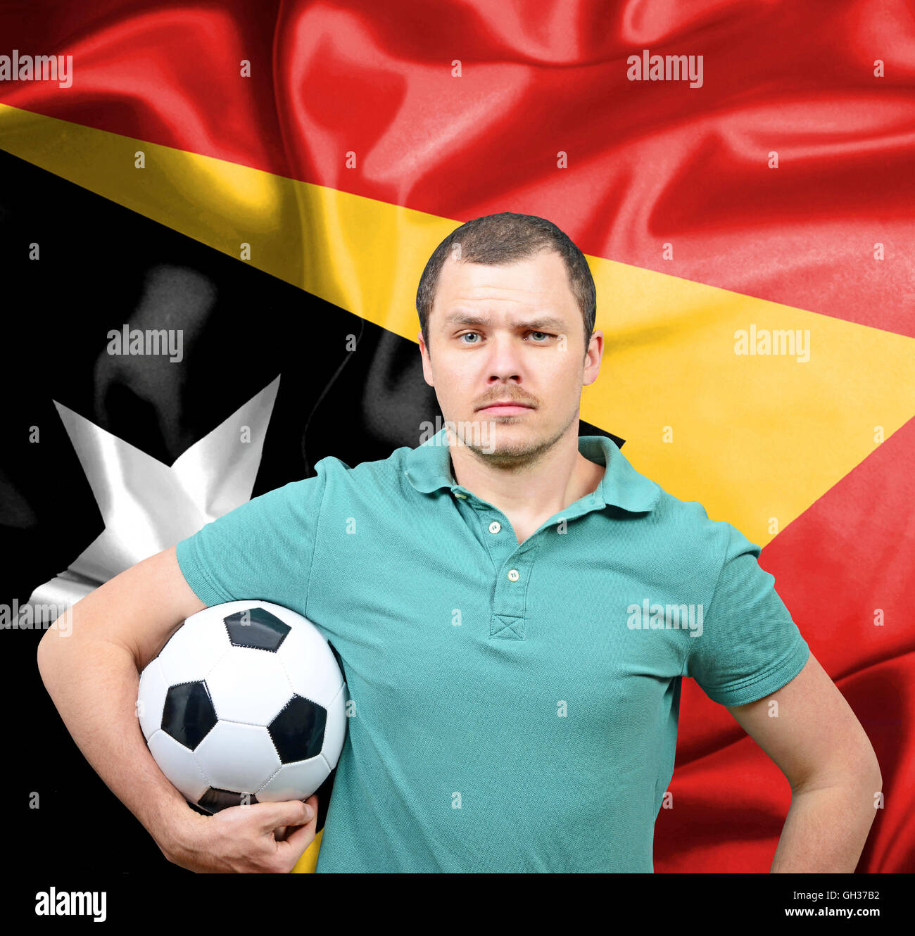 Proud football fan of East Timor Stock Photo - Alamy