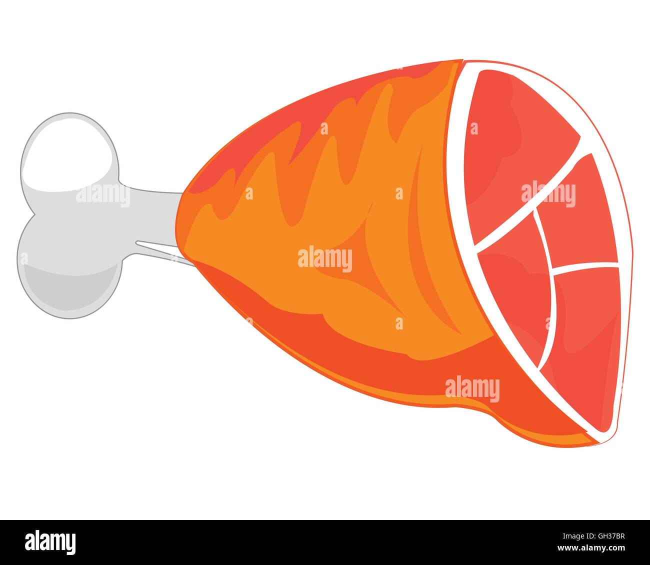 Smoked meat product ham Stock Vector Images - Alamy