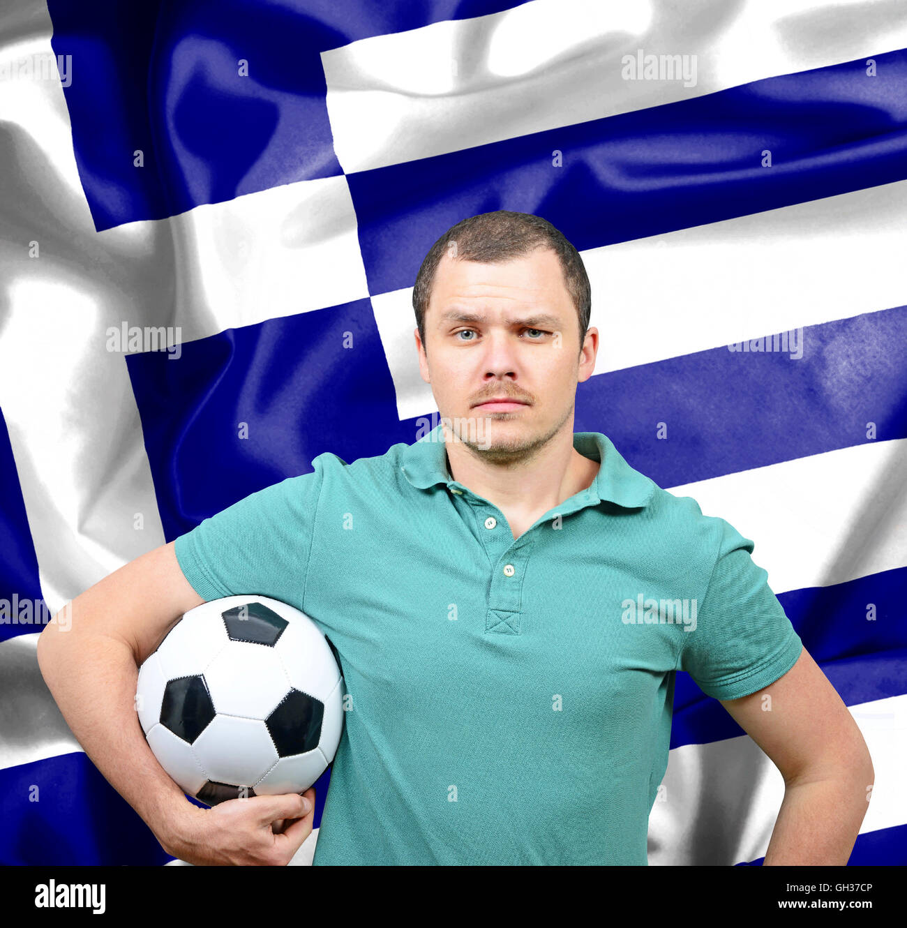 Soccer football ball greece flag hi-res stock photography and images ...