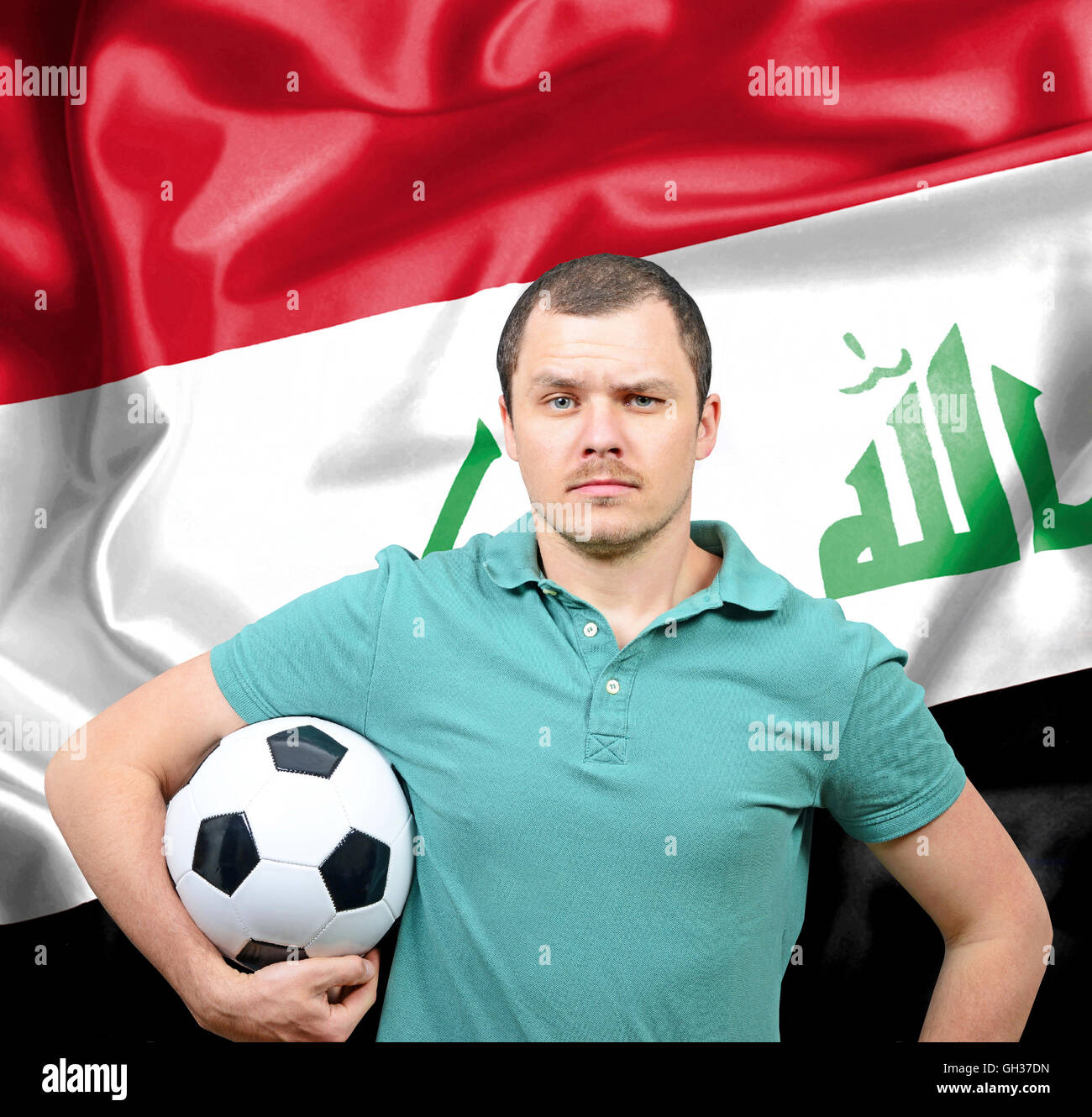 Football iraq flag hi-res stock photography and images - Alamy