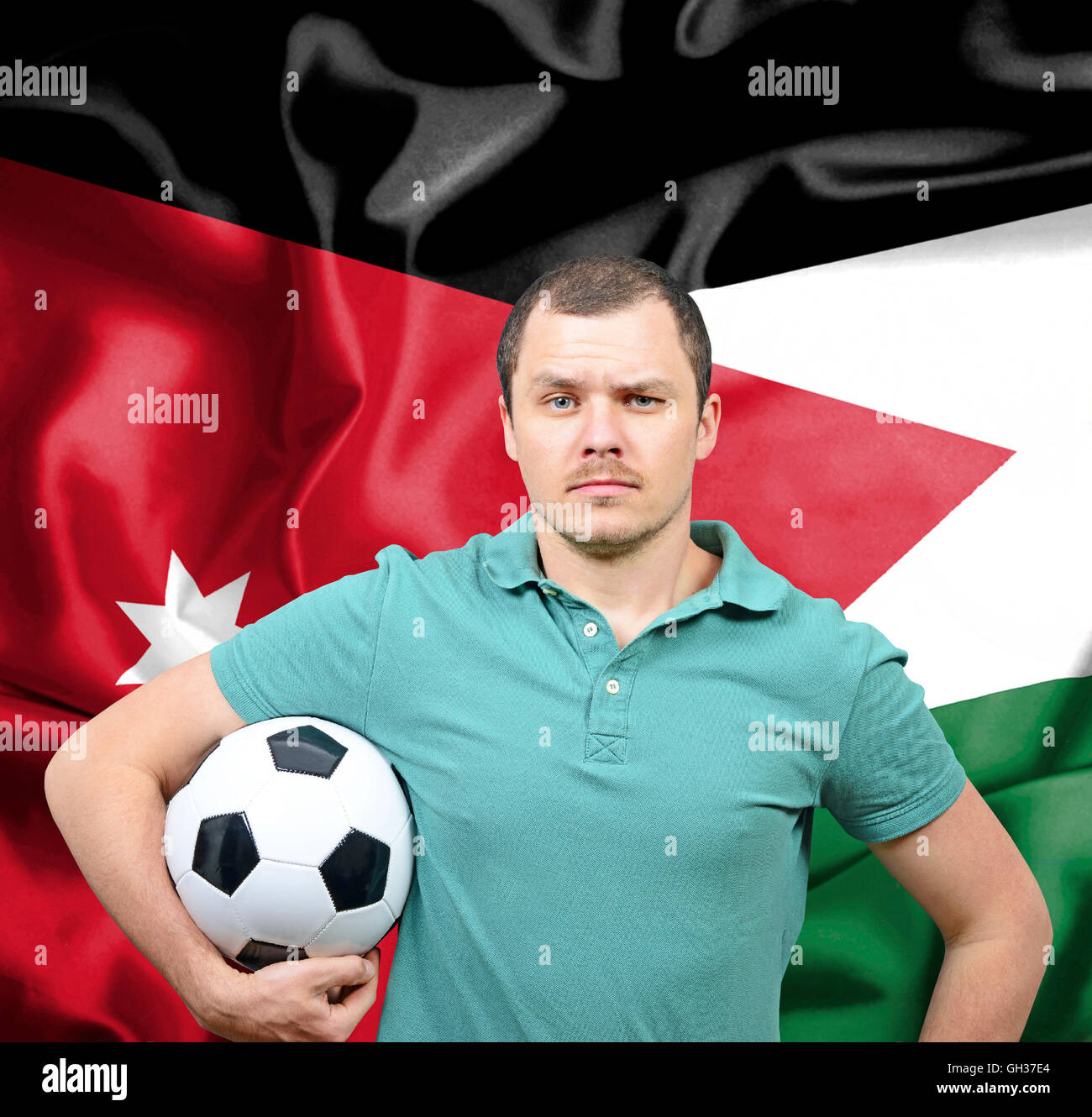 Proud football fan of Jordan Stock Photo - Alamy