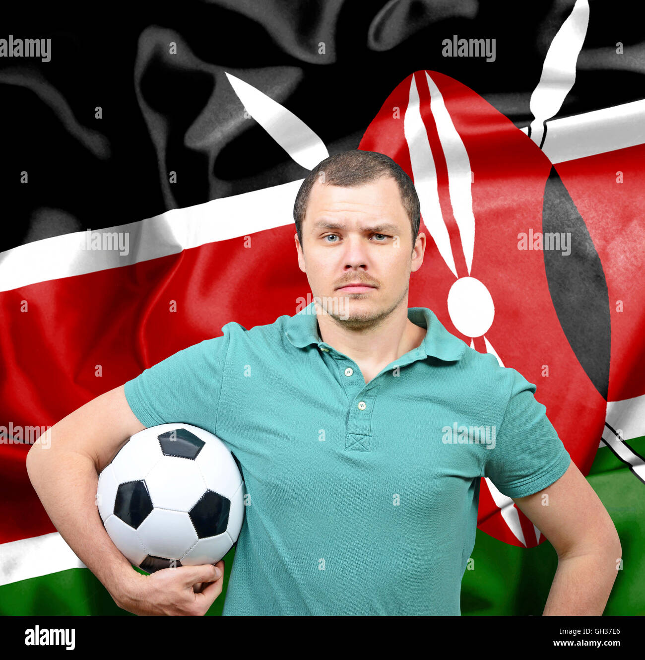 Proud football fan of Kenya Stock Photo - Alamy