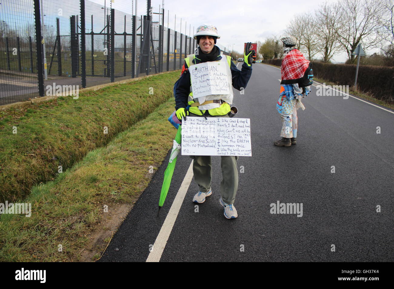 AWE ALDERMASTON AGAINST ATOMIC WEAPONS - TRIDENT - PROTESTERS GATHER AT ...